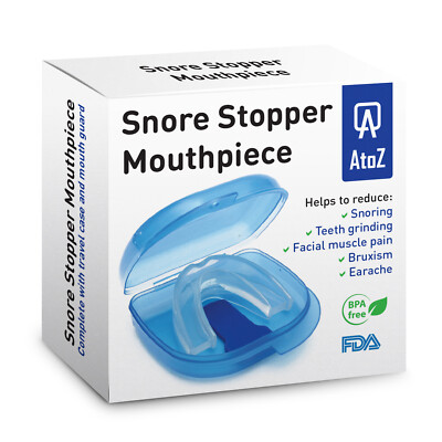 Anti Snore Mouthpiece Aid Stop Snoring Set Snore Stopper Device - Ships ...