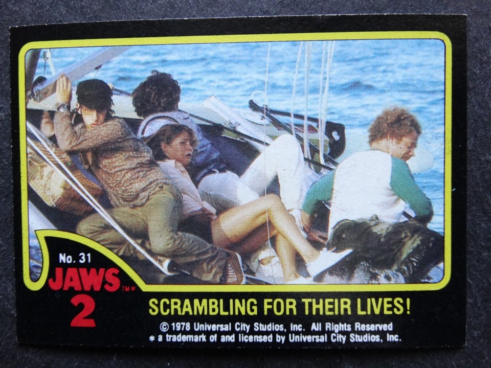 1978 Topps Jaws 2 Shark Movie Trading Card Complete Your Set You U Pick ...