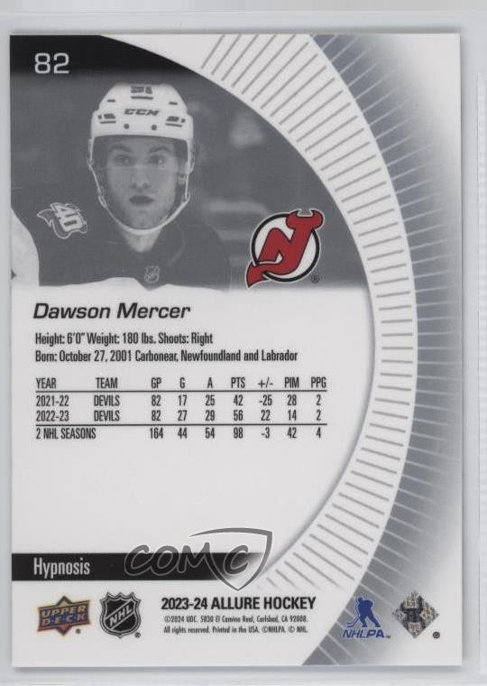 2023-24 Upper Deck Allure Hypnosis Dawson Mercer #82 | eBay