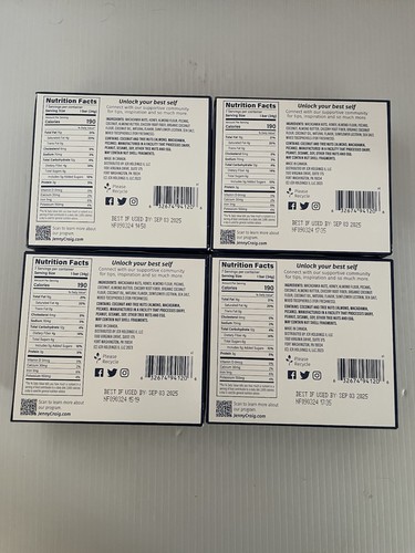 Jenny Craig Nut & Honey RECHARGE BARS ~ 4 Boxes of 7 Bars Each All BB ...