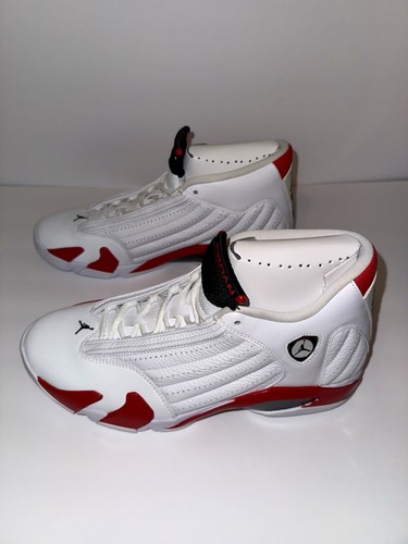 Nike Air Jordan 14 White Varsity Red Candy Cane Rip Hamilton (487471 ...