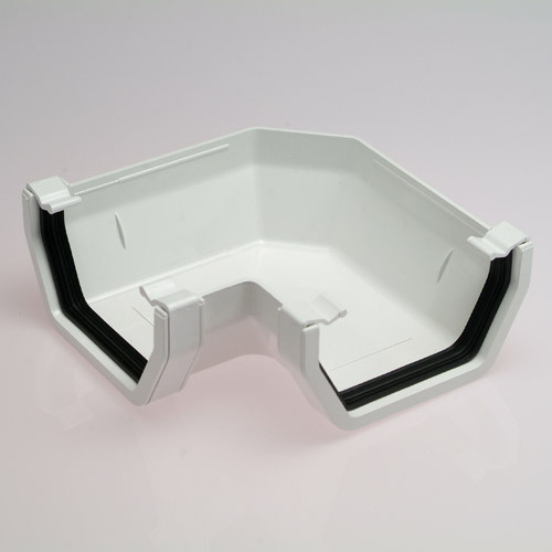 White SQUARE Gutter Fittings and Downpipe Fittings uPVC | eBay UK