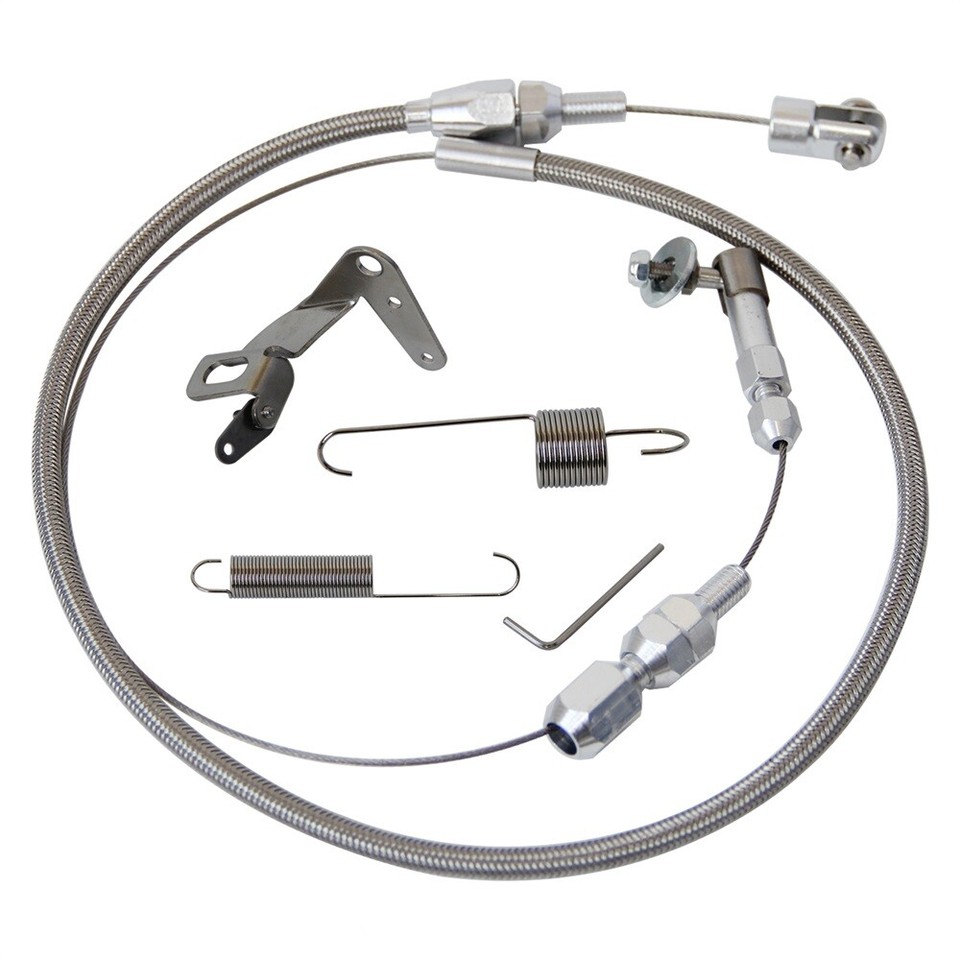 Universal Gas Pedal + 36" Stainless Throttle Cable Bracket Spring Kit ...