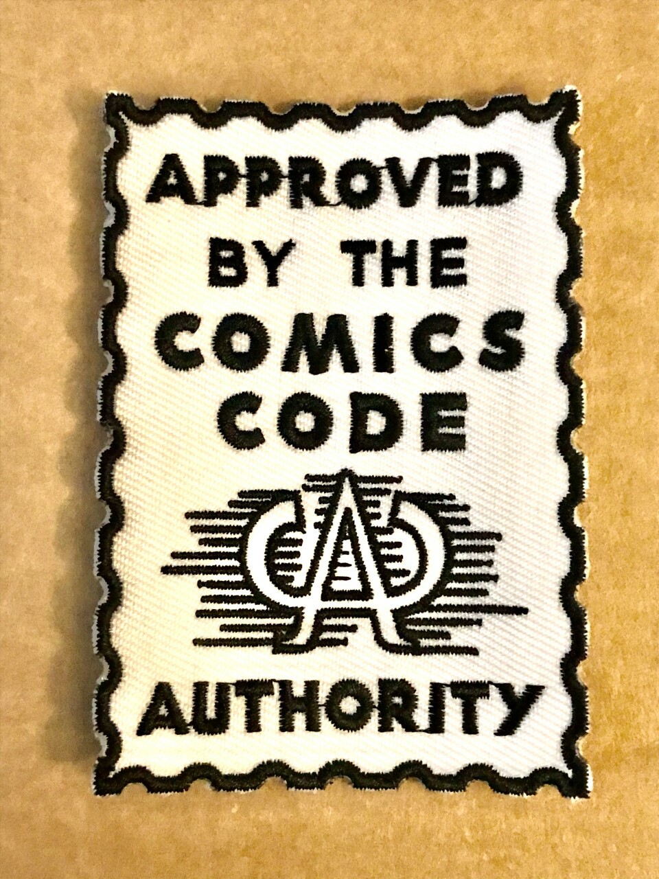 APPROVED BY THE COMICS CODE AUTHORITY Stamp Embroidered SEW ON PATCH 3 ...