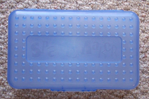 SPACEMAKER Pencil Box School Supply Case Light Blue & Translucent ...