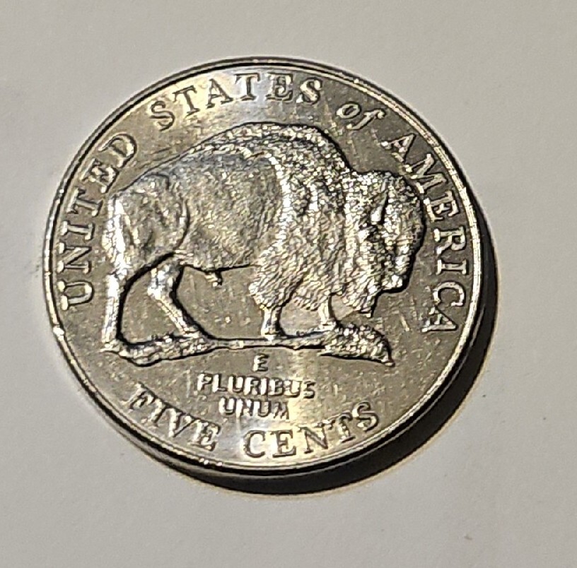 2005 D Mint Nickel-Rare Buffalo Five Cent Coin with Circular Clad Error ...