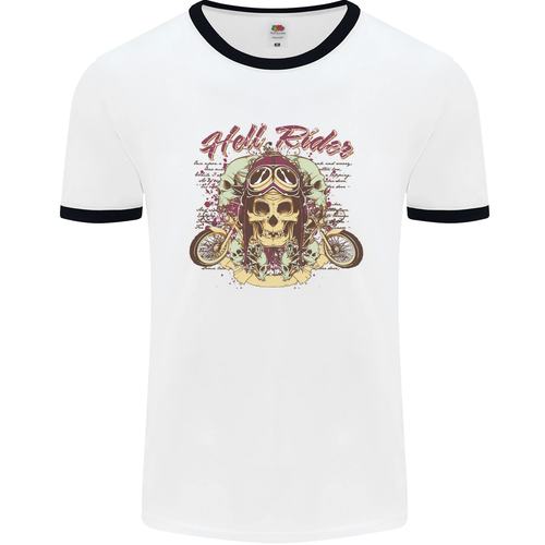 Hell Riders Motorcycle Motorbike Biker Mens Ringer T-Shirt | eBay
