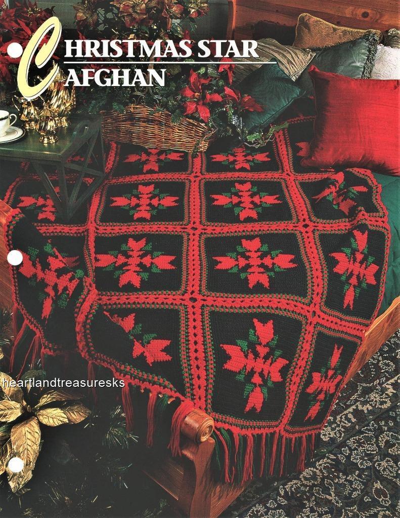 Christmas Star Afghan Annie's Attic Crochet Afghan Pattern Page | eBay