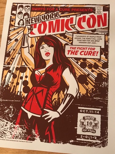 2012 New York City COMIC-CON convention POSTER cartoon graphic novel ...