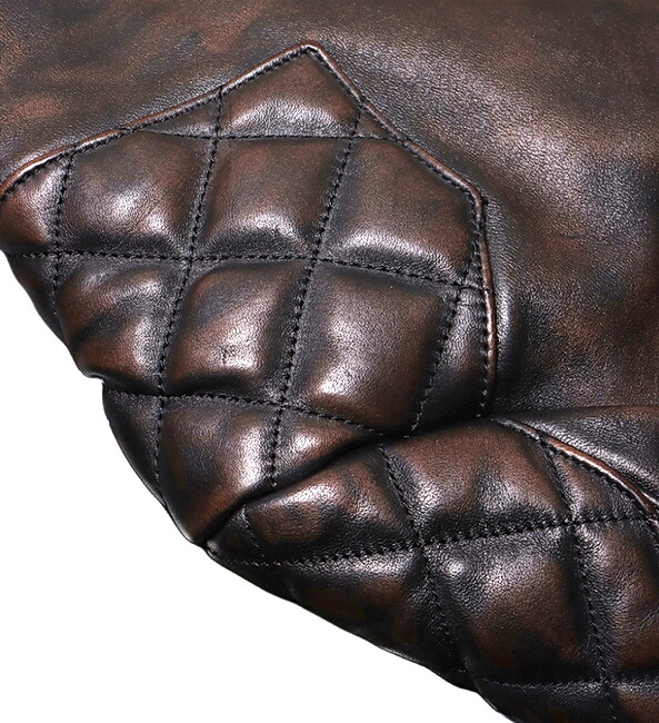 Mens Vintage Style Tea Core Horsehide Leather Distressed Biker ...