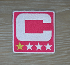 PINK CAPTAIN C PATCH ONE GOLD STAR SPORTS JERSEY EMBROIDERED IRON ON ...