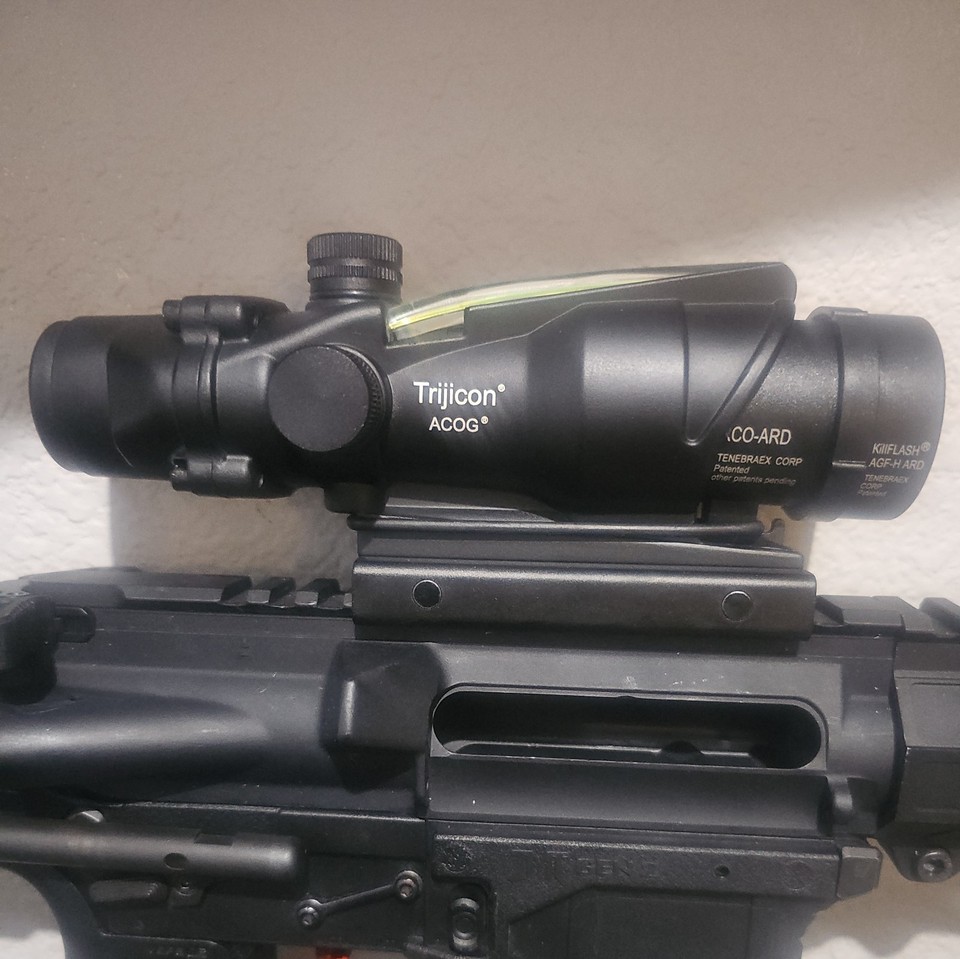 Trijicon Acog Clone 4x32 Scope Reticle Chevron GREEN Fiber Optic ...