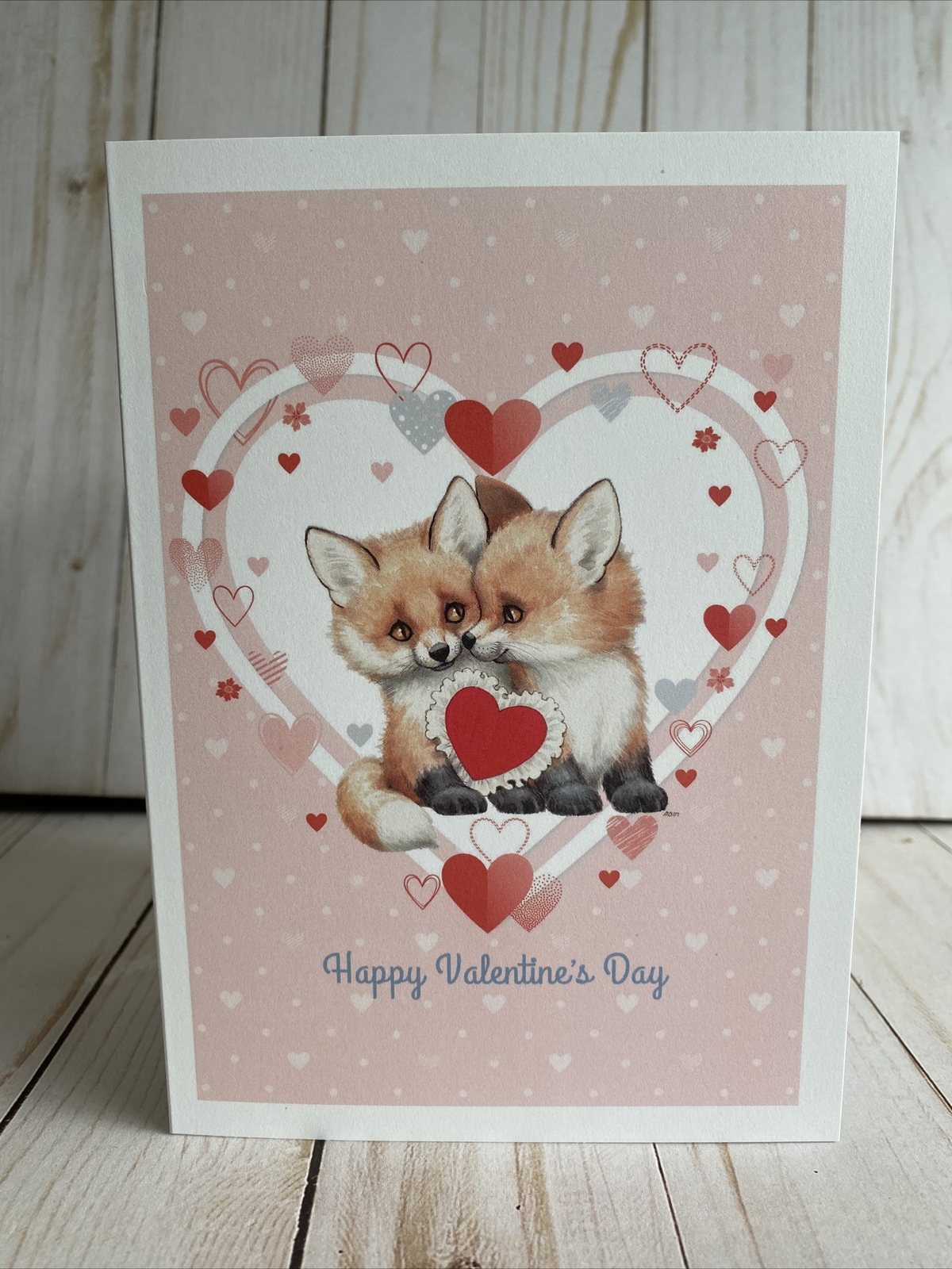 Fox Love Valentines Day Card Wishing You A Heart Full Of Happy New ...