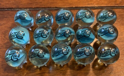 Pepsi-Cola Soda glass marble collection lot 5/8" size with stands | eBay