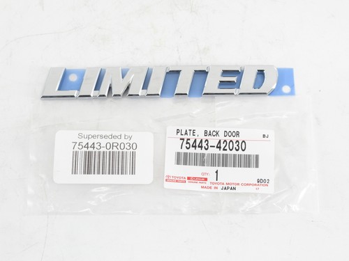 Genuine OEM Toyota 75443-0R030 "LIMITED" Rear Trunk Nameplate Badge ...