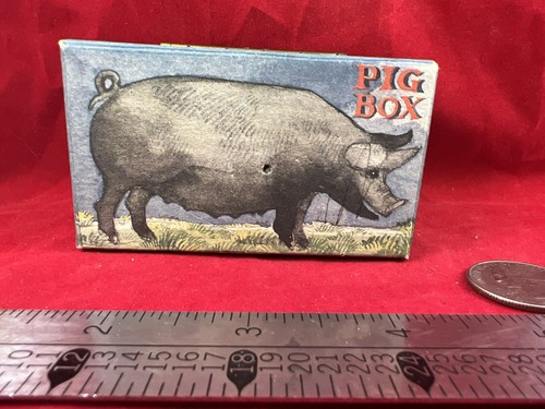 Matthew Rice England Pig Boar 3” Hinged Paper Mache Trinket Pig Box ...