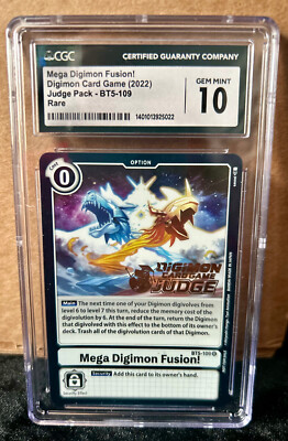 Digimon TCG Card Game Mega Digimon Fusion! BT5-109 Judge Stamp CGC - 10 ...