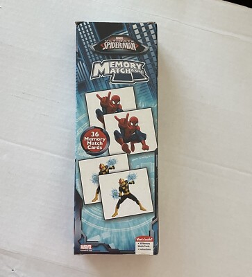Marvel Ultimate Spider-Man Memory Match Game 36 Memory match Cards ...