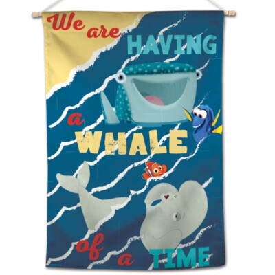 FINDING NEMO WHALE OF A TIME DISNEY PIXAR 28"X40" BANNER FLAG NEW ...