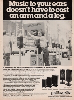 Polk - Model 10 Speaker - Original Magazine Ad - | eBay