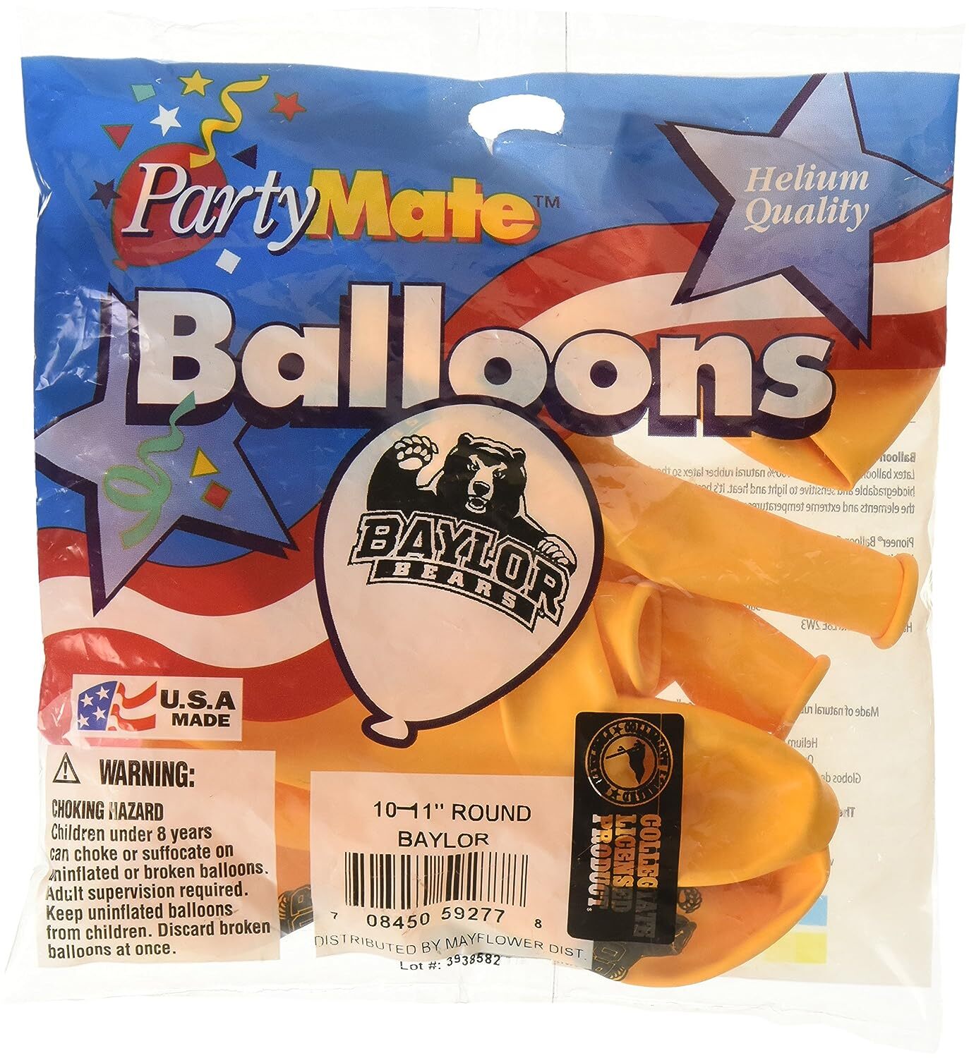 Baylor Bears NCAA College University Sports Party Decoration 11" Latex ...