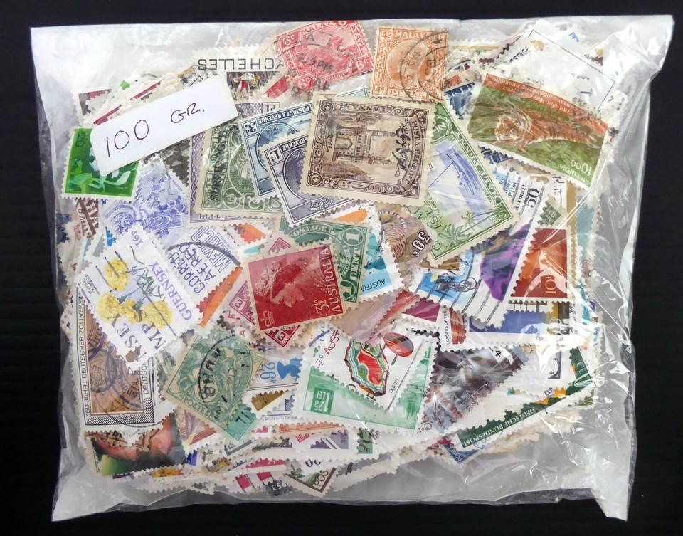 WORLDWIDE Wholesale Off Paper 100 gms Over 1,000 Stamps SEE BELOW NT789 ...