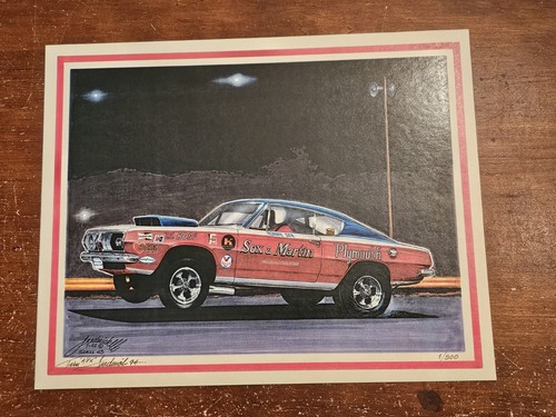 Sox & Martin 1968 Plymouth Barracuda Drag Car #'d 1/500 Art Print Tim ...