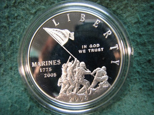2005 P U.S. Mint MARINES SEMPER FIDELIS Silver Dollar Coin Set W/US ...