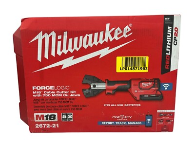 Milwaukee Tool 2672-21 M18 Force Logic Cable Cutter Kit W/750 Mcm Cu ...