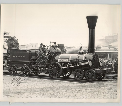 LAFAYETTE Locomotive Train From 1837 B & O Railroad Horizontal Boiler ...