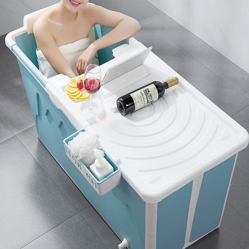 105/120/140cm Foldable Bathtub Adult Children Bathroom Water Spa Barrel ...
