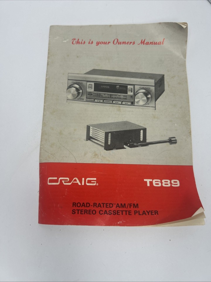 Vintage Craig T689 Car Stereo Tested | eBay