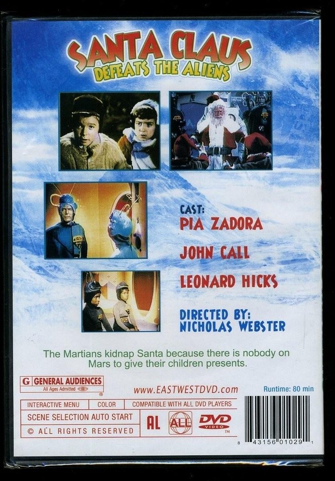Santa Claus Defeats the Aliens DVD 1964 Pia Zadora John Call | eBay