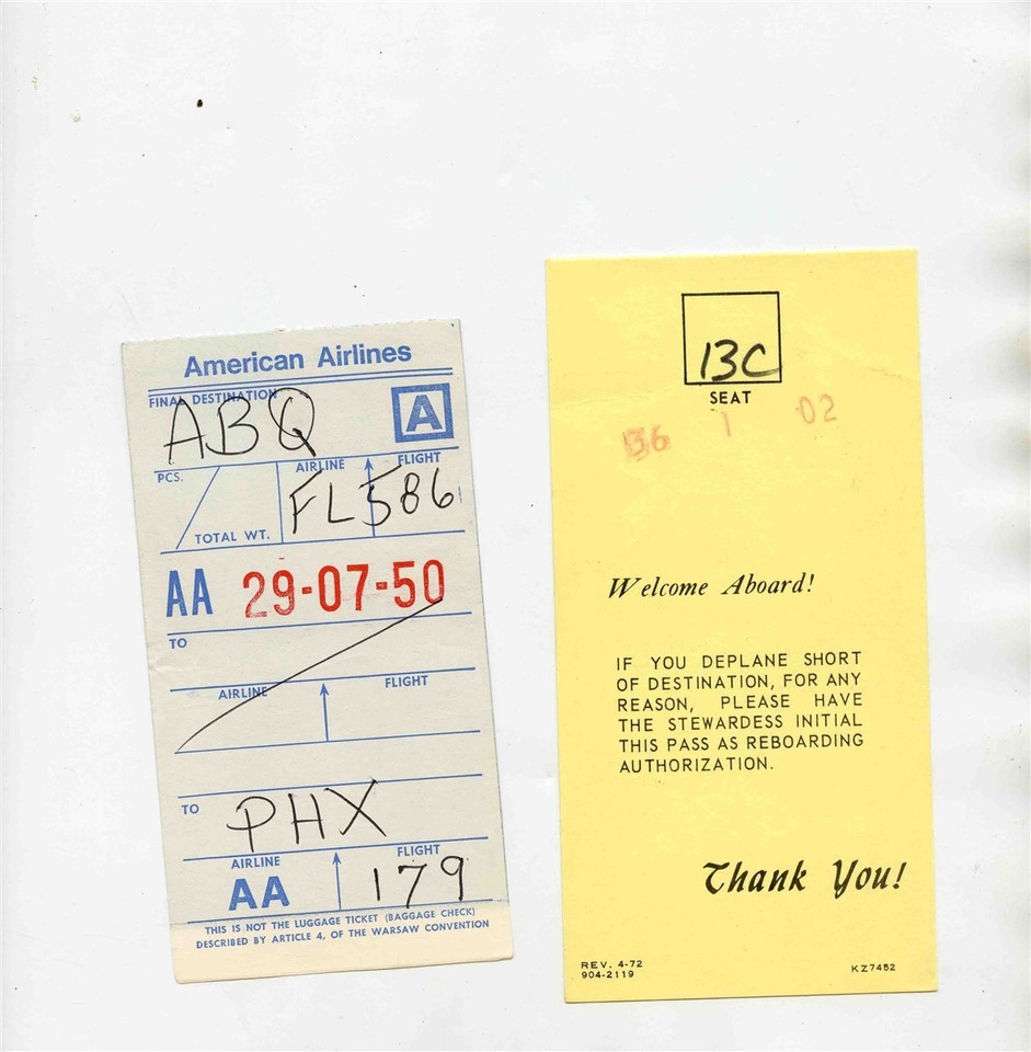 Frontier Airlines Mount Rushmore Ticket Jacket Trip & Boarding Pass ...