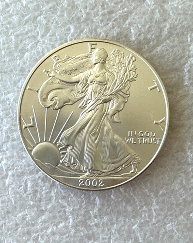Silver 2002 American Eagle 1 oz. Fine Silver .999 US Mint Silver Eagles ...