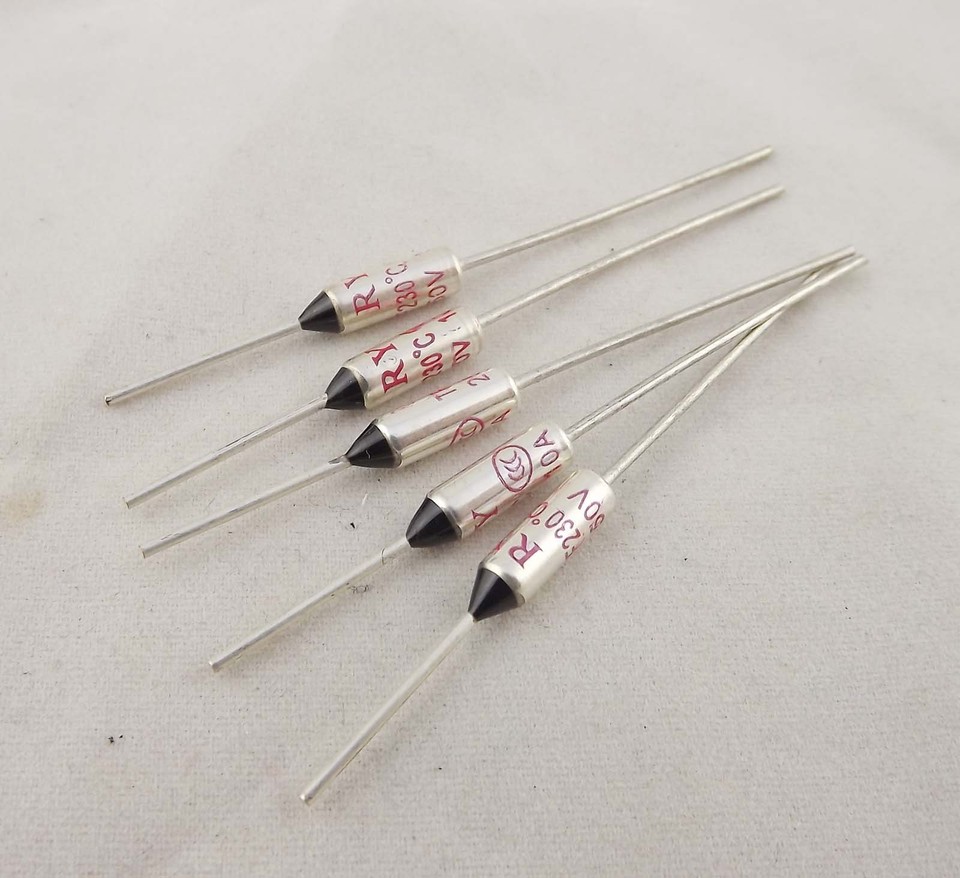 5pcs Fuses Thermal Fuse 230°C 230 Degree TF Cutoff Cut-off 10A AC 250V ...
