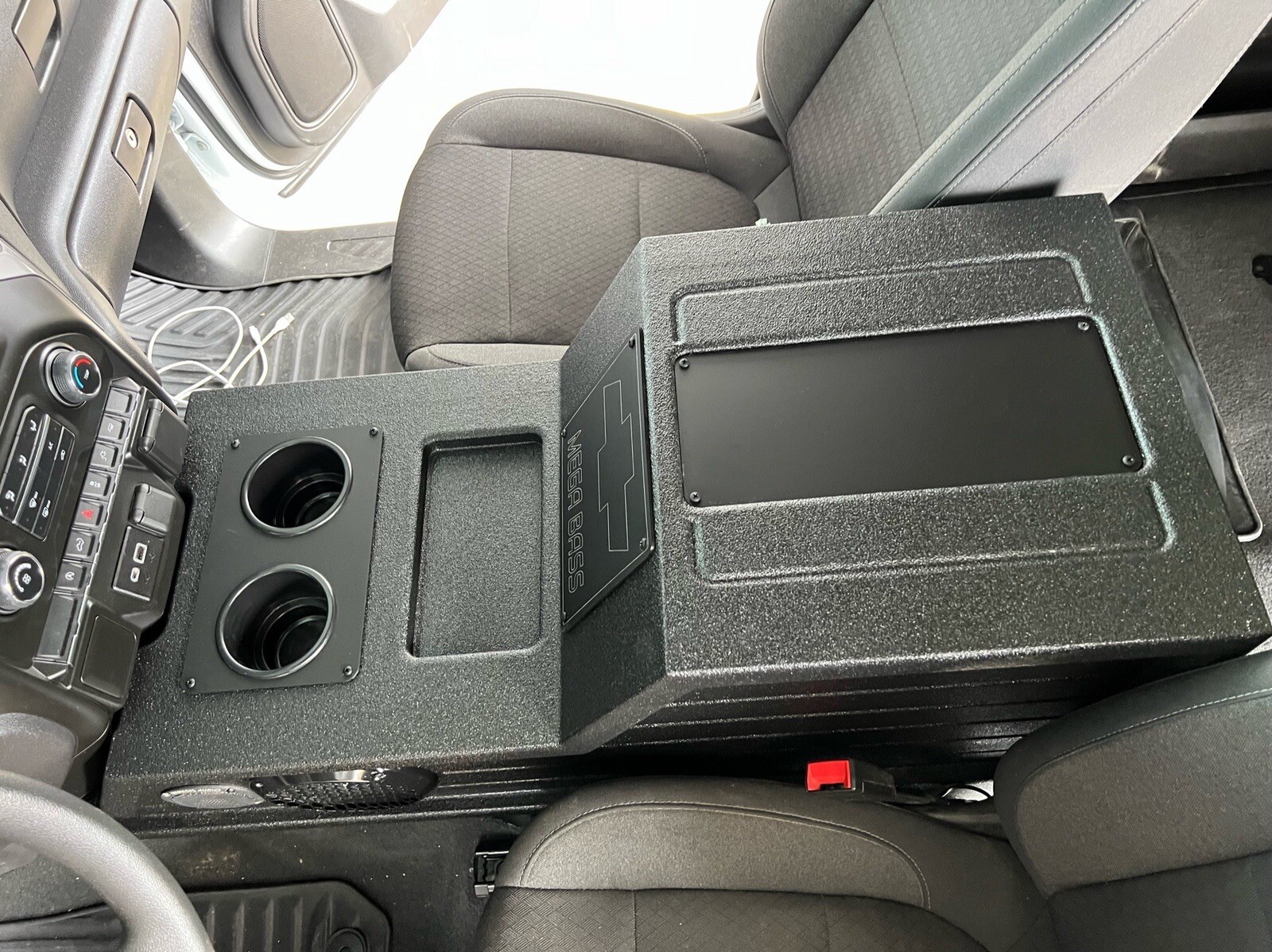 Chevy Silverado Gmc Sierra Crew Cab 19-22 Center Console Subwoofer Box ...