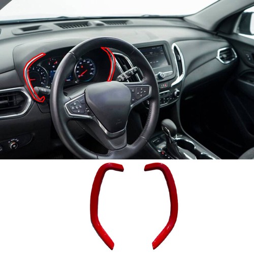 Glossy Red Instrument Panel Frame Cover Trim 2pc For Chevrolet Equinox ...