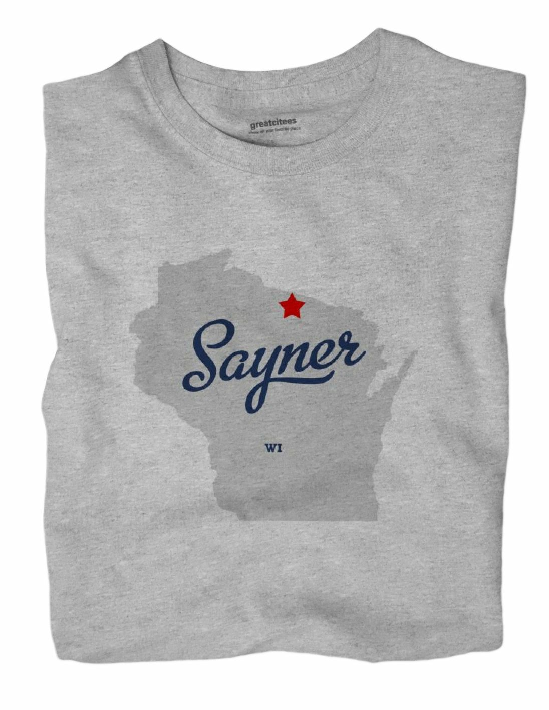 Sayner Wisconsin WI Wis Wisc T-Shirt MAP | eBay