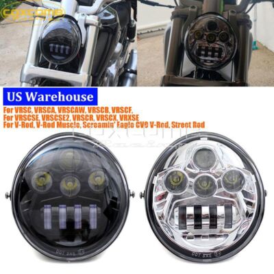 LED Headlight Projector for Harley V Rod VROD VRSCA VRSC V-Rod Muscle ...