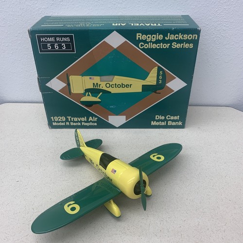 New Vintage Reggie Jackson Mr. October 1929 Travel Air Diecast Bank ...