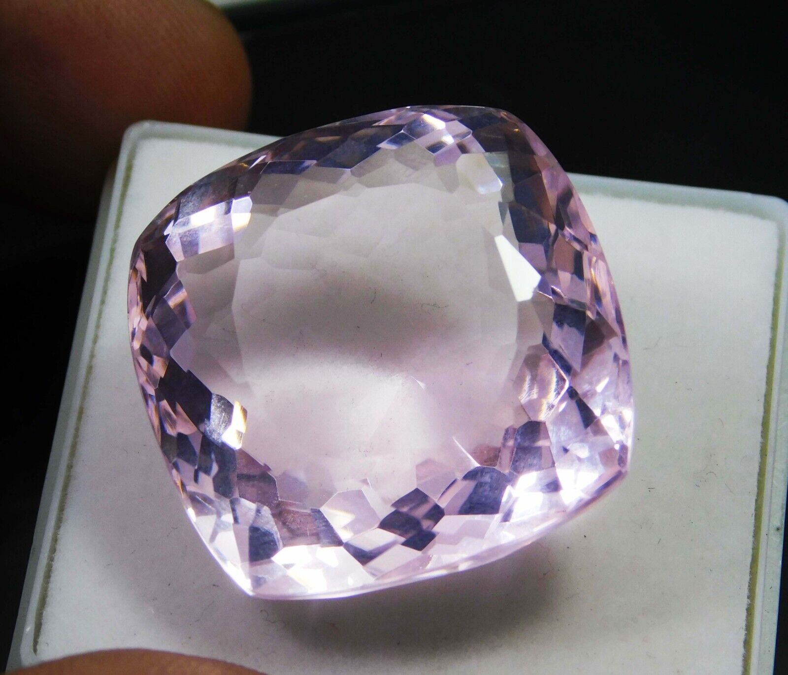 93 Cts Natural Certified Cushion Cut Translucent Brazilian Pink Kunzite ...