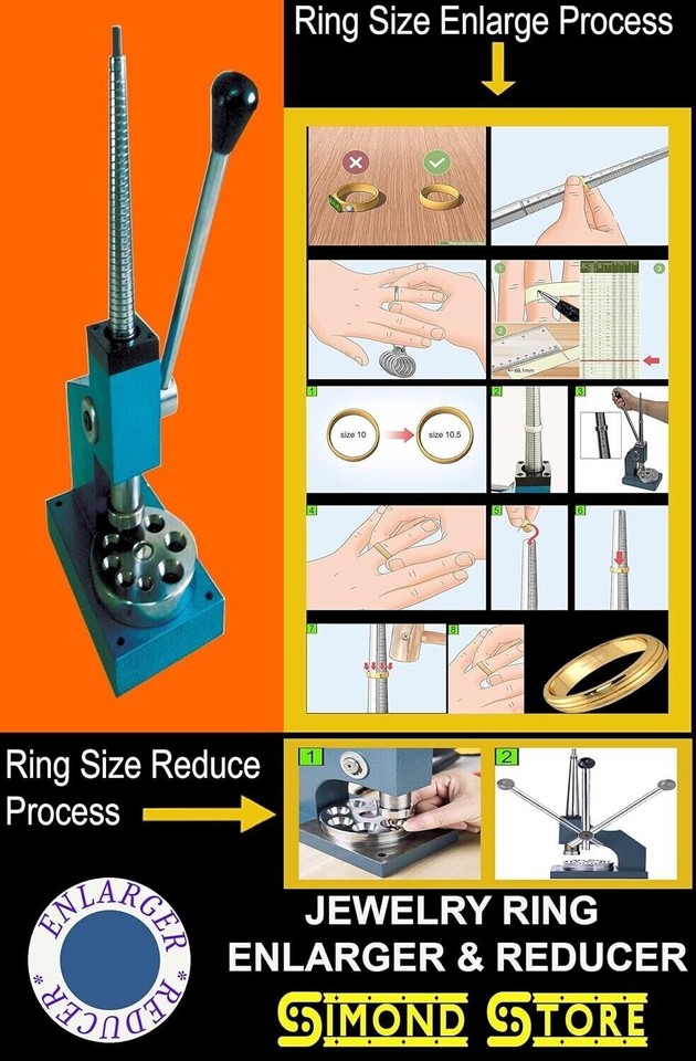 Ring Stretcher Enlarger Reducer Sizer Mandrel Jewelry Making Tool Heavy ...