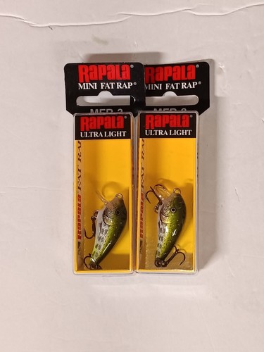 2 Rapala Ultra Light Mini Fat Rap 1&1/2" 1/8 oz. Olive Green Muddler | eBay