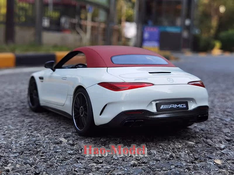 Iscale 1:18 Mercedes Benz AMG SL63（R232）Alloy Diecast Model Car White ...