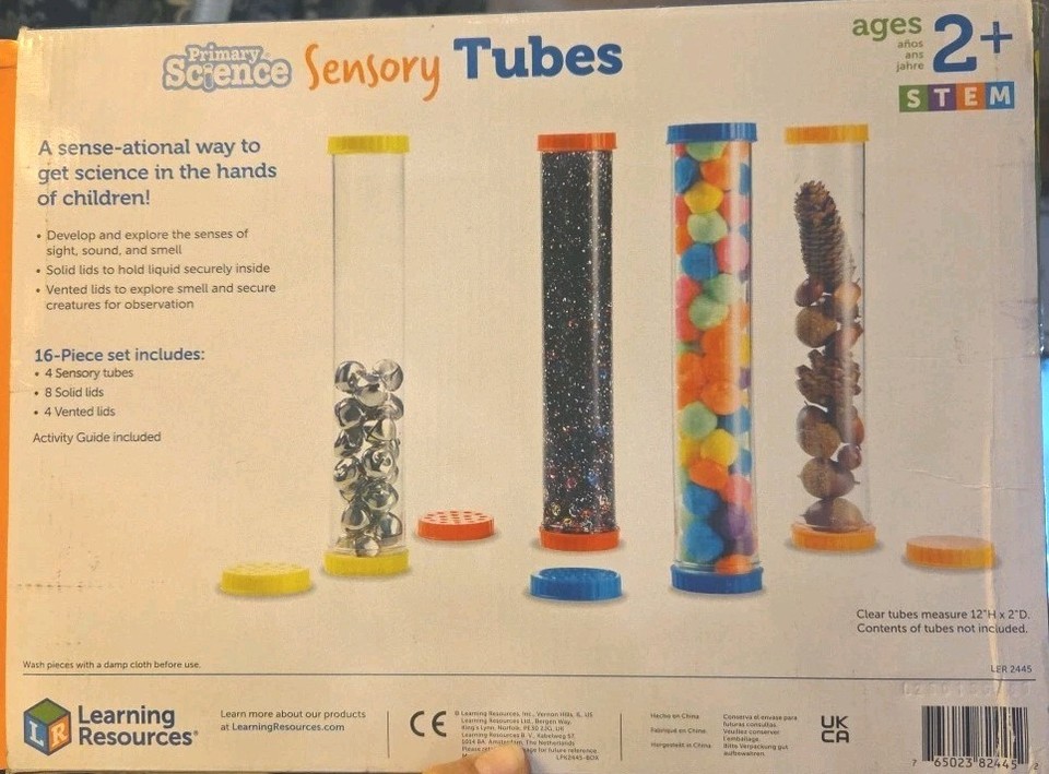 Primary Science Sensory Tubes - Set of 4 Tubes, Learning Science Toys ...