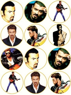 24 George Michael Wham Fairy Cake Toppers Edible Party Decorations ...