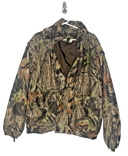Vintage Remington Jacket XL Mens Mossy Oak Breakup Camo Hooded Liner ...