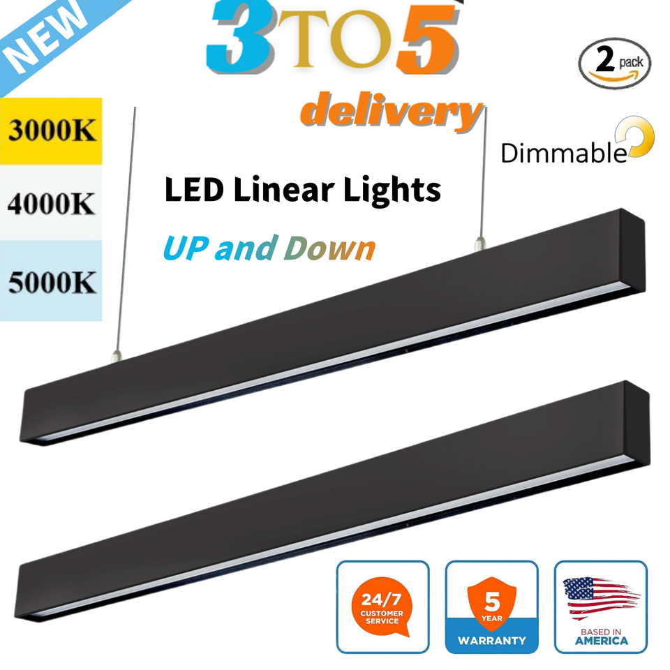 4FT LED Linear Light,35W down And 15W up Light, 3/4/5000K CCT ...