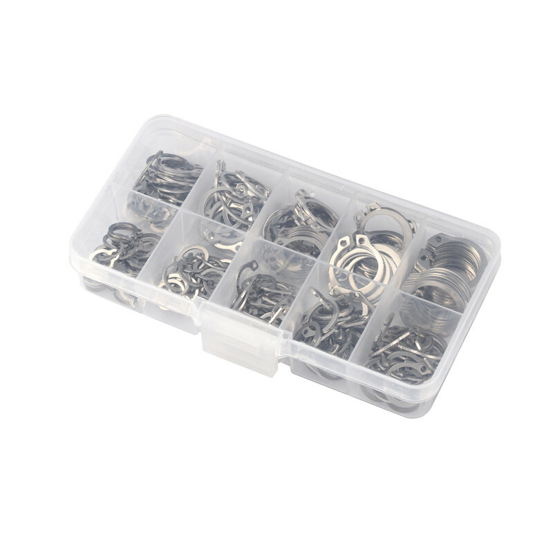 100pc Circlip Set External Circlips Snap Ring Assortment Set Retaining ...